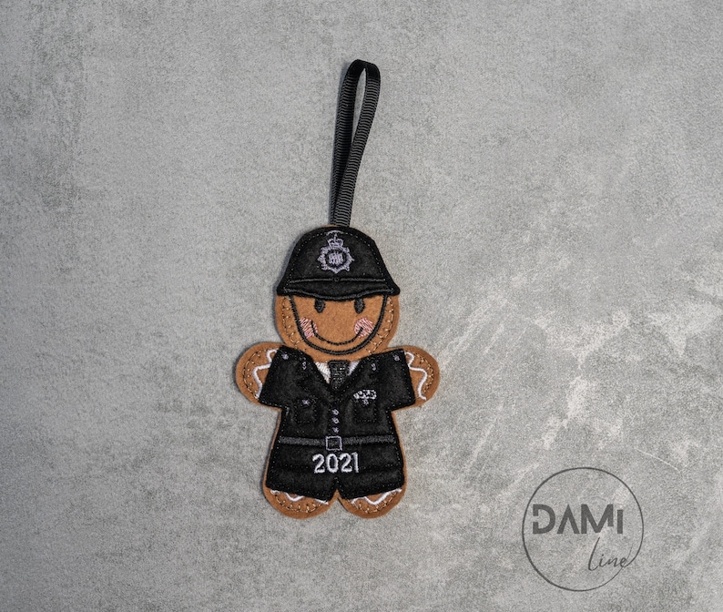 Police Gingerbread, Policeman or Policewoman Christmas Decoration ...