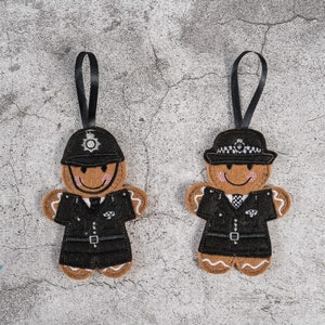 Police Gingerbread Policeman or policewoman Christmas | Etsy
