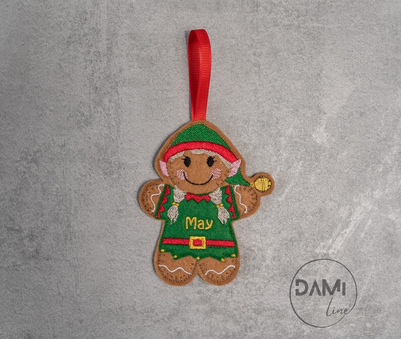 Elf Gingerbread Man Christmas Tree Decorations, Christmas Ornaments ...