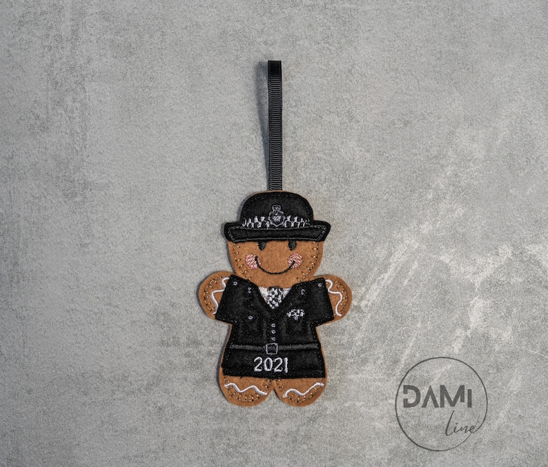 Police Gingerbread, Policeman or Policewoman Christmas Decoration ...