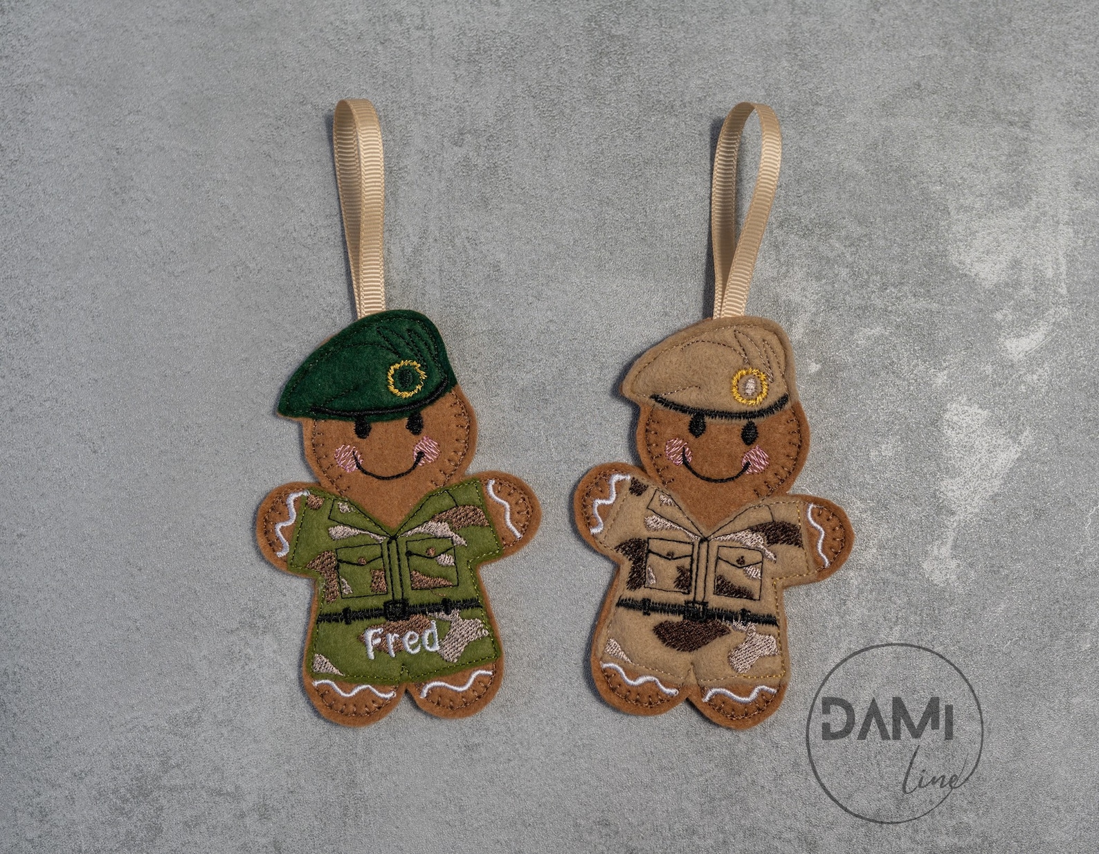 Military Gingerbread Man Christmas Decoration, Green Beret Army ...