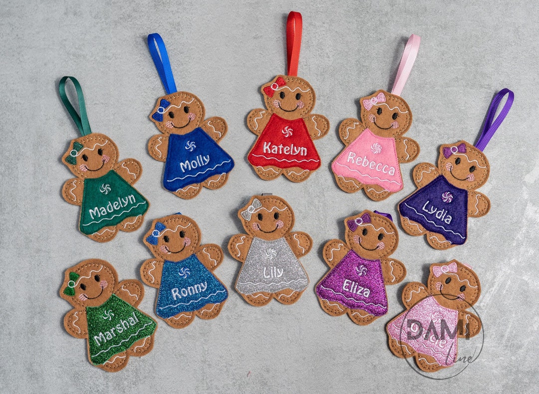 Gingerbread Girl Personalised Christmas Hanging Decoration,handmade ...