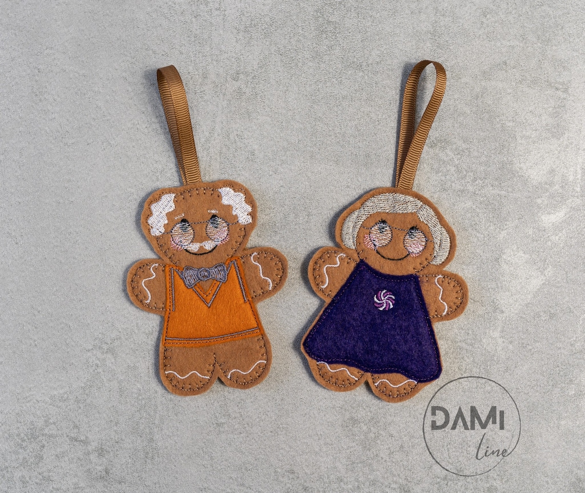 Grandma and Grandpa Gingerbread Man Personalised Christmas - Etsy