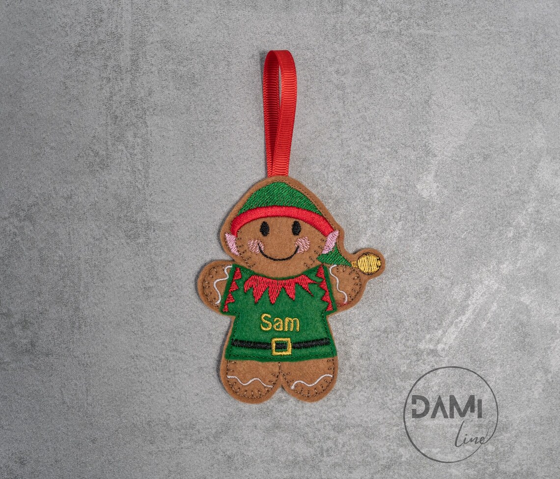 Elf Gingerbread Man Christmas Tree Decorations, Christmas Ornaments ...