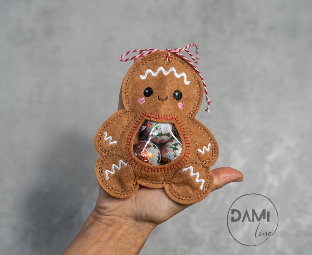 Gingerbread Man Treat Bag, Gift Bag, Favour, Stocking Filler - Etsy