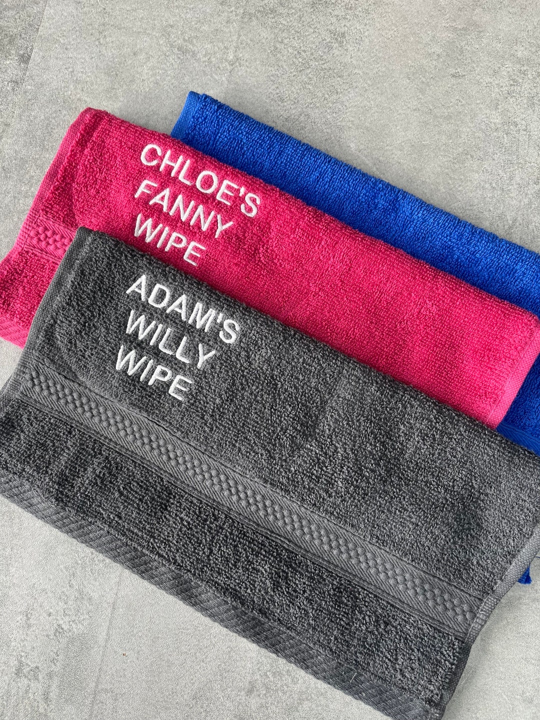 Personalised Embroidered Funny Gift, Fanny Wipe, Rude Present for Her ...
