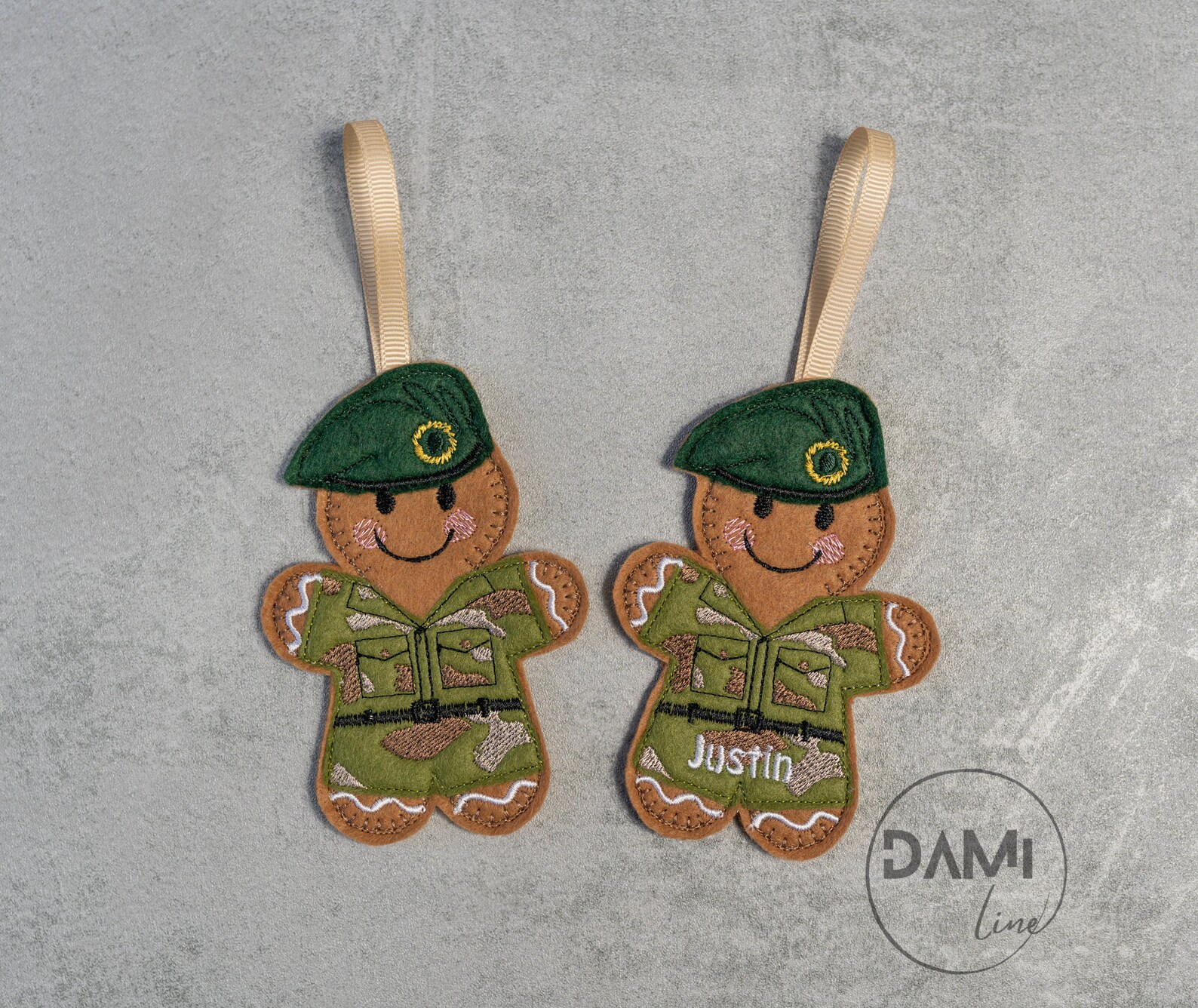 Military Gingerbread Man Christmas Decoration, Green Beret Army ...