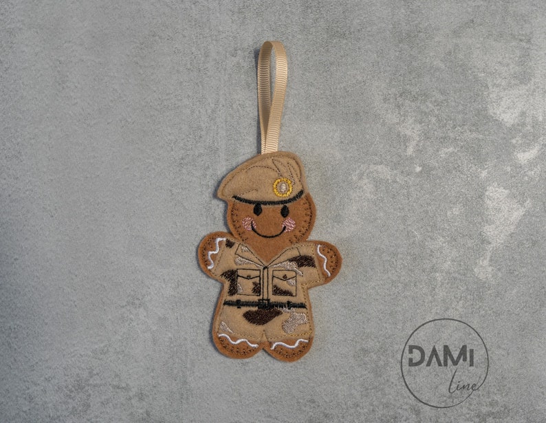 Military Gingerbread Man Christmas Decoration, Green Beret Army Ornament, Soldier Gingerbread ...