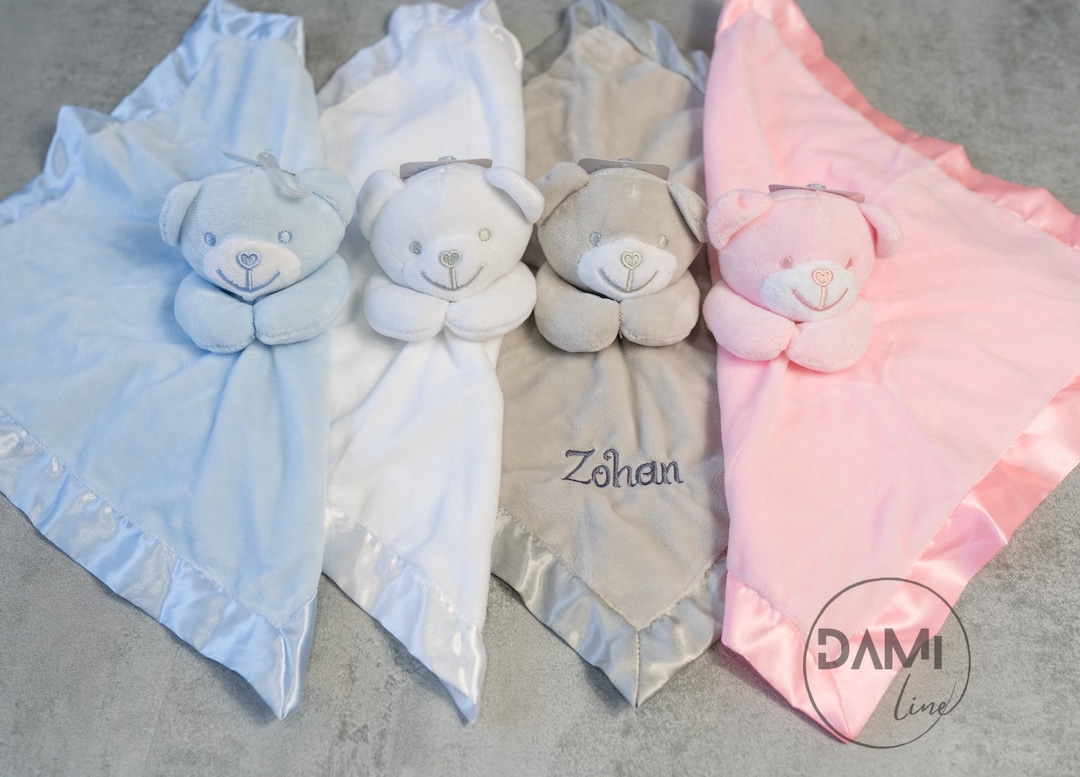 Personalised Teddy Bear Comforter, Baby Girl/boy Gift, Newborn Gift ...