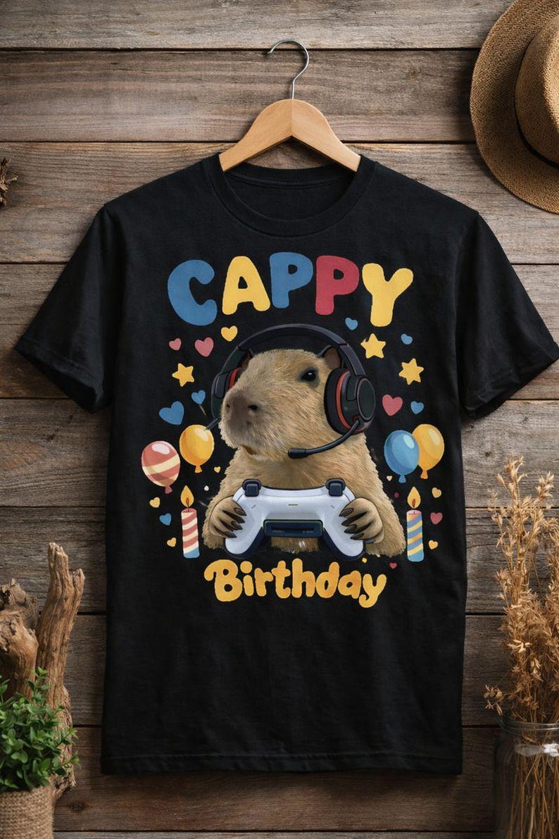Capy Birthday Capybara Gaming Png Digital Download - Png Design Gifts ...