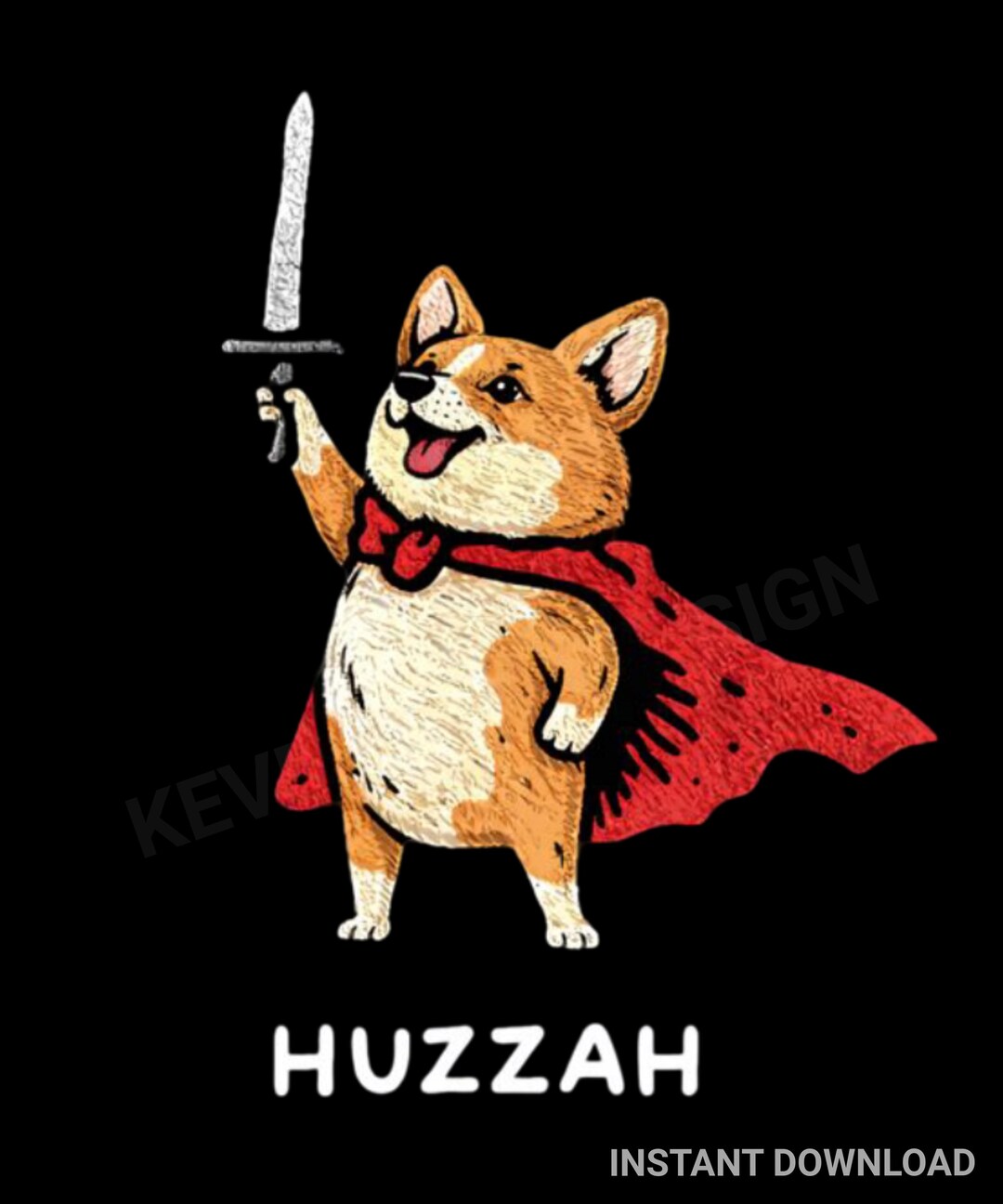 Corgi Knight PNG – Funny Medieval Dog With Sword, Huzzah Meme Clipart ...