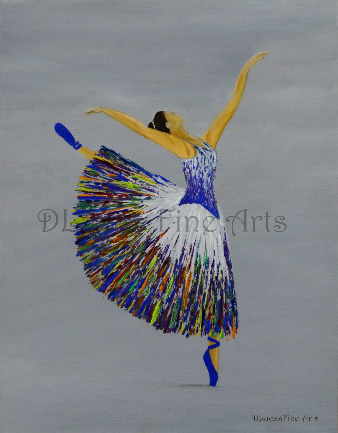 DIGITAL - Colorful Ballerina - Instant Digital Download From Original ...