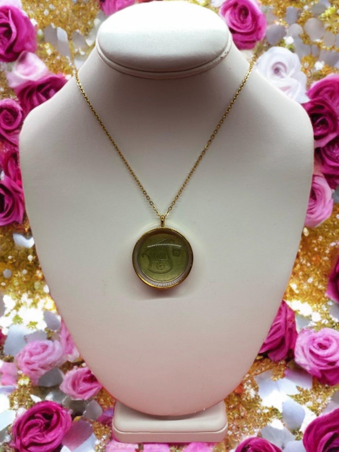 COINS - Lyre Harp Daughter of the King Coin - Floating Locket - Israeli ...