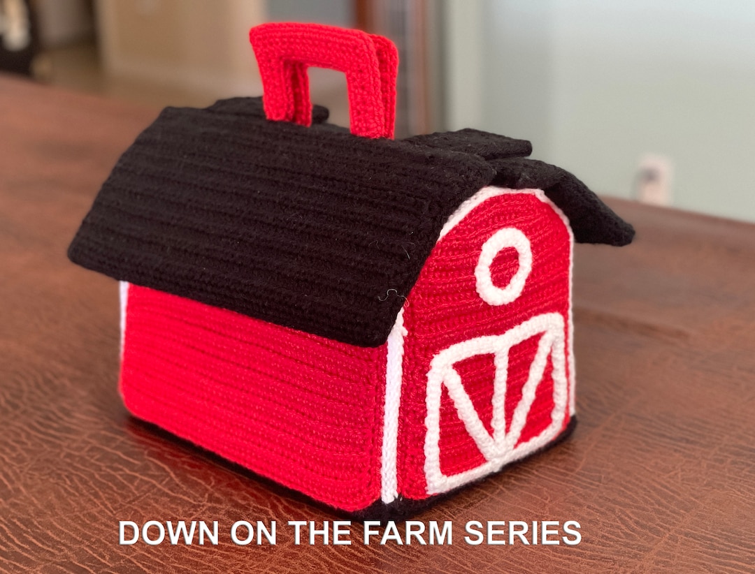 Red Barn Pattern/farm Carrier Toy/lightweight Mat Storage/handle Black ...