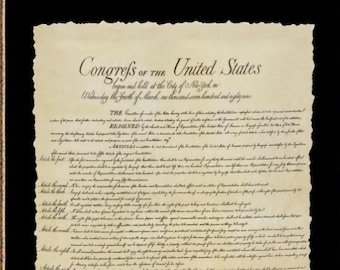 Bill of Rights Document - Etsy