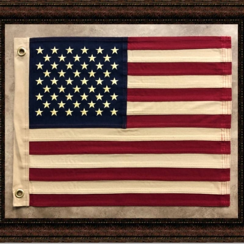 Vintage Flag Matted - Etsy