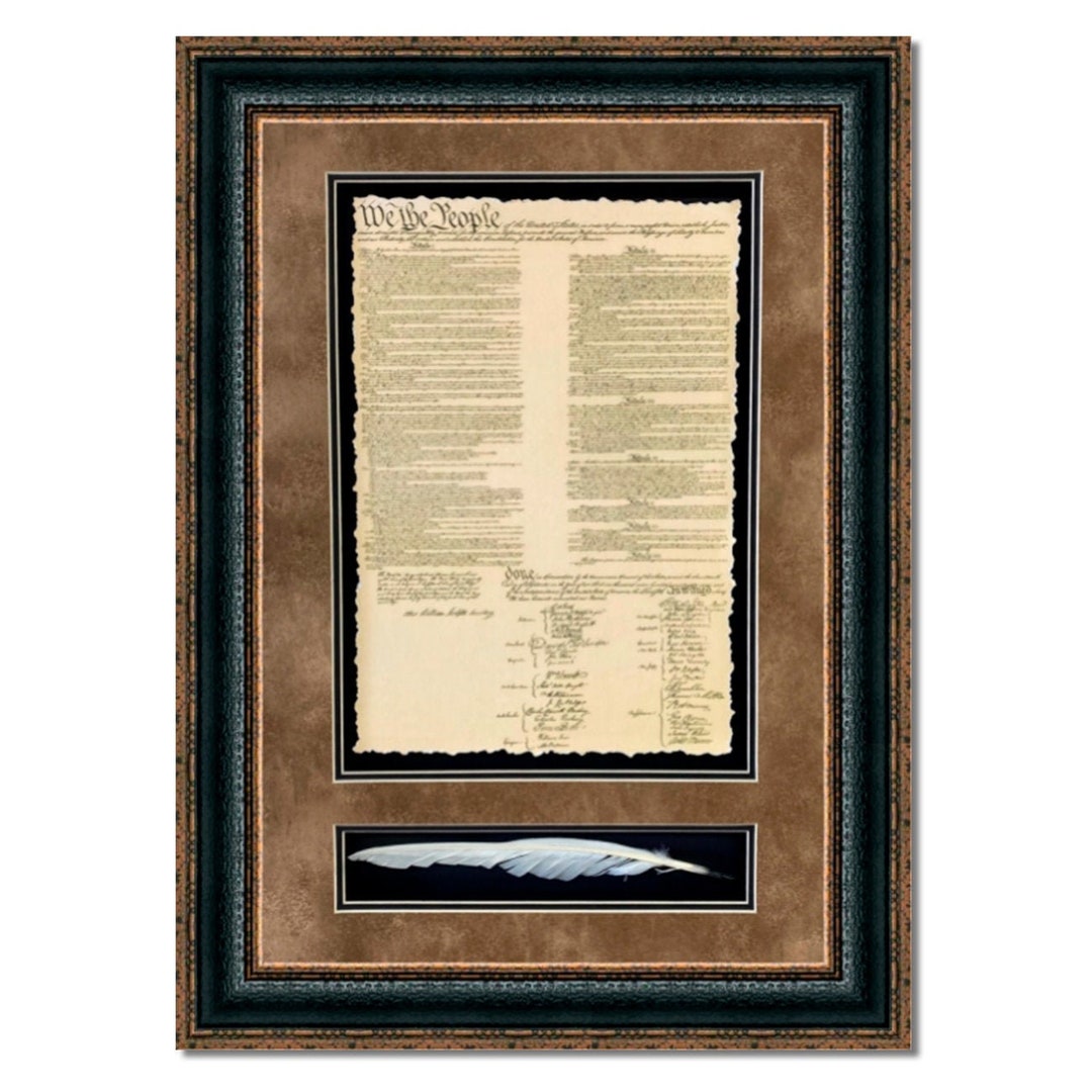 Framed Constitution With Quill Historic Document 3d-shadowbox ...