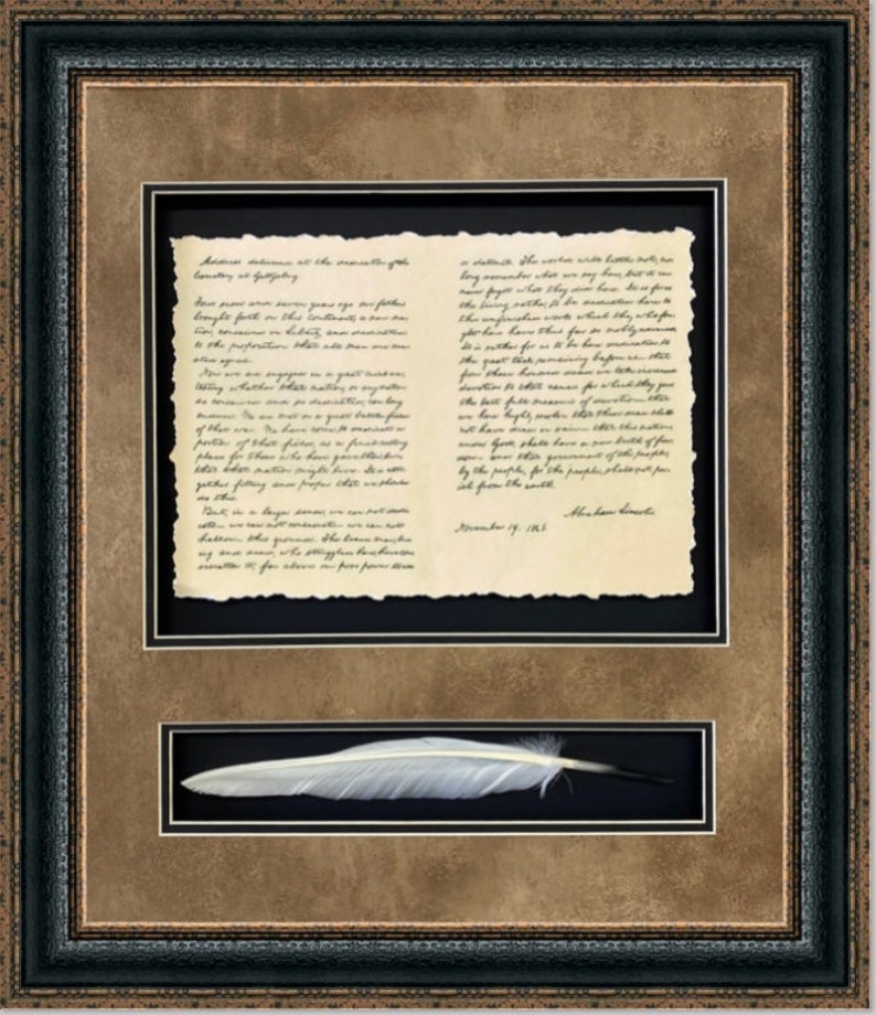 Framed Historic USA American Documents With Quill | Various Documents ...
