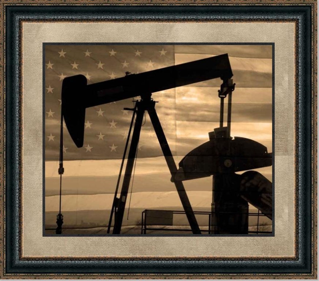 Patriotic Pump Jack | Canvas or Framed Print | Various Styles - Etsy