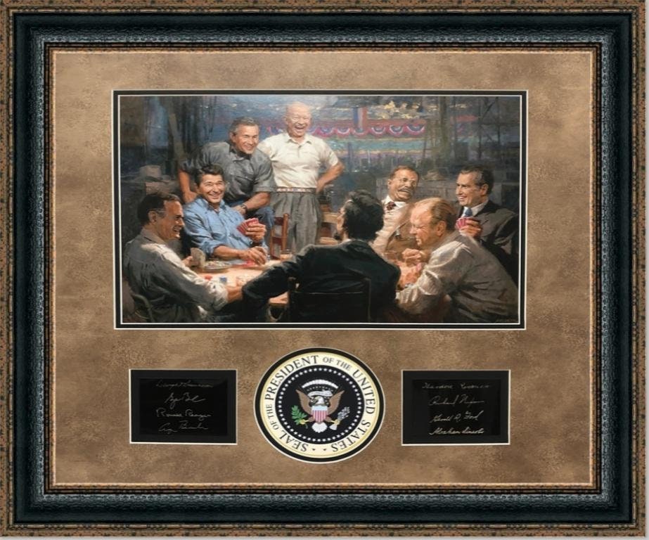 Framed Presidential Historic Art With Engraved Plaque | Etsy