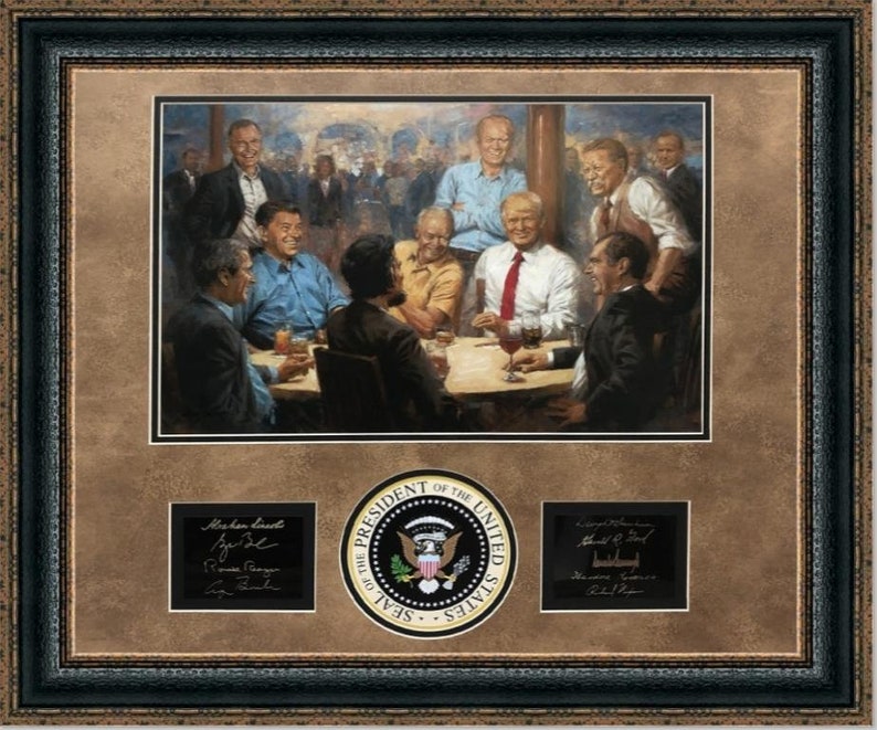 Framed Presidential Historic Art With Engraved Plaque | Various Styles ...