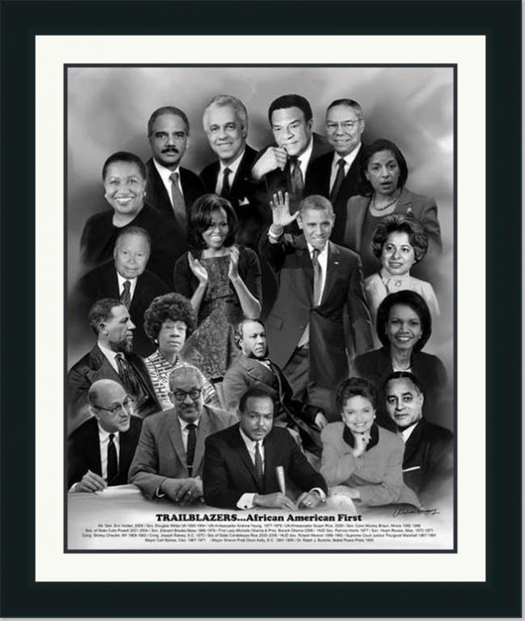 Framed Historic Black Politicians Art | Various Styles - Etsy