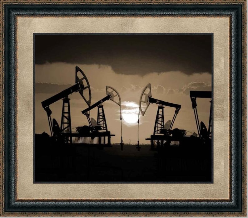 Pump Jack at Dawn | Canvas or Framed Print | Various Styles - Etsy