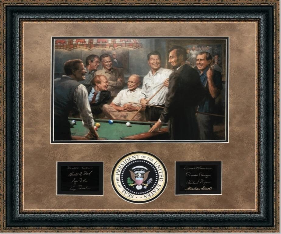 Framed Presidential Historic Art With Engraved Plaque | Various Styles ...