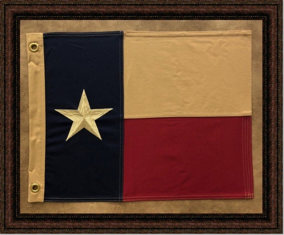 Texas Flag Antique and Historic Art Framed Cotton Cloth - Etsy