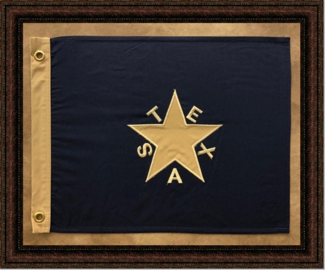 De Zavala Flag Blue Texas First Republic of Texas Antique - Etsy