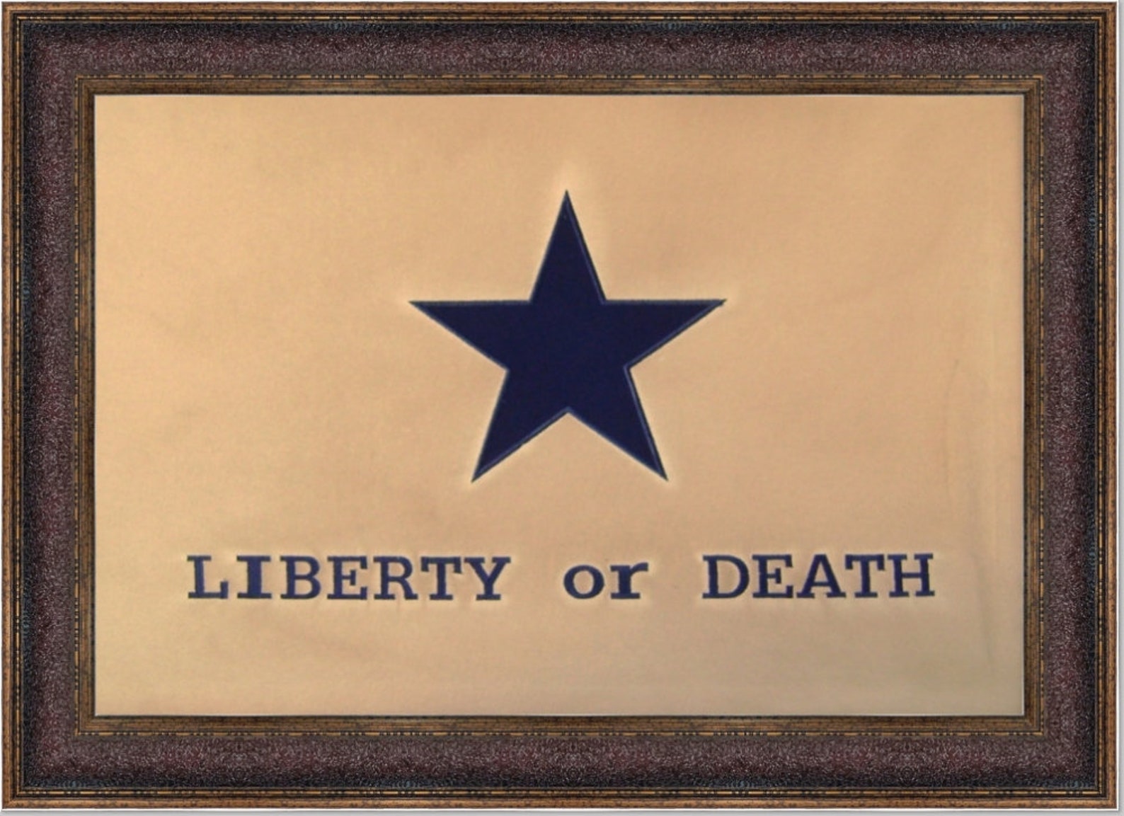 Liberty or Death Flag - Antique and Historic Art- Framed Cotton Cloth ...