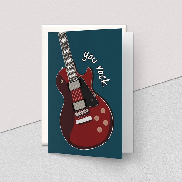 Guitar Greeting Card - Etsy UK