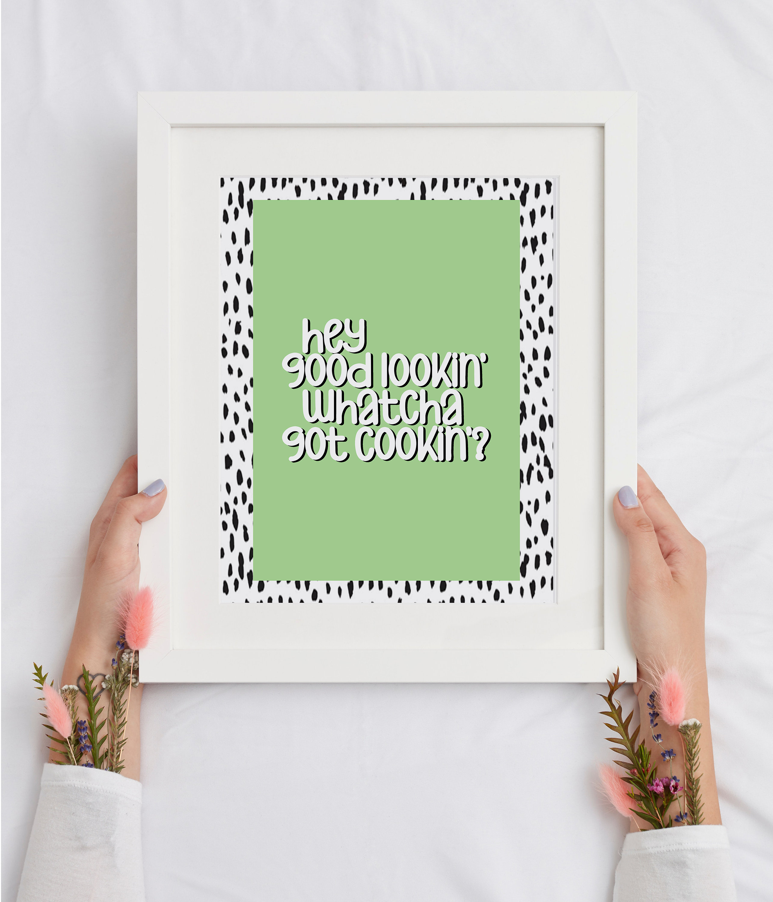 Hey Good Lookin What You Got Cookin Kitchen Print / Funny / | Etsy