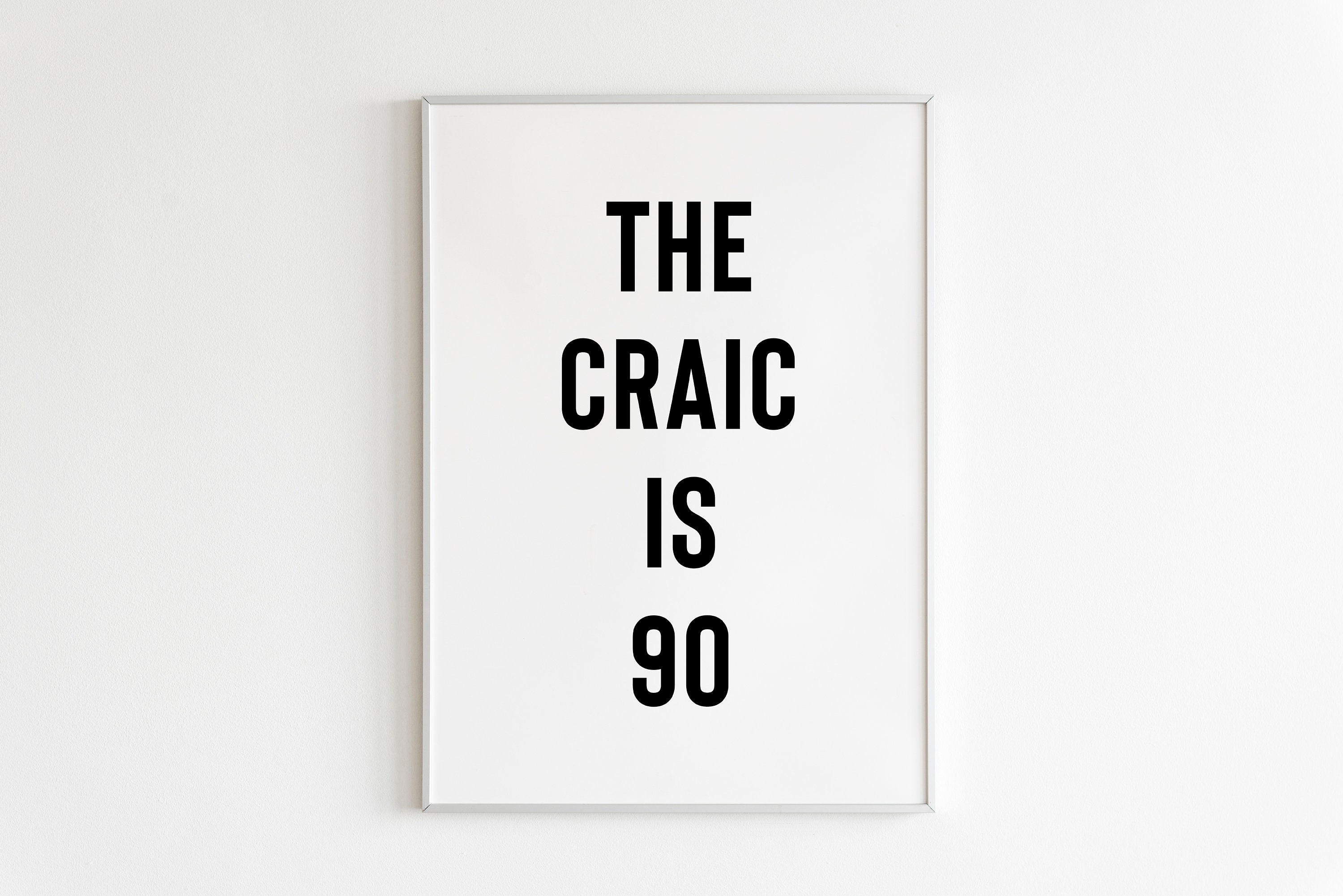 The Craic is 90 Print Wall Decor Irish Slang Saying Derry - Etsy Ireland
