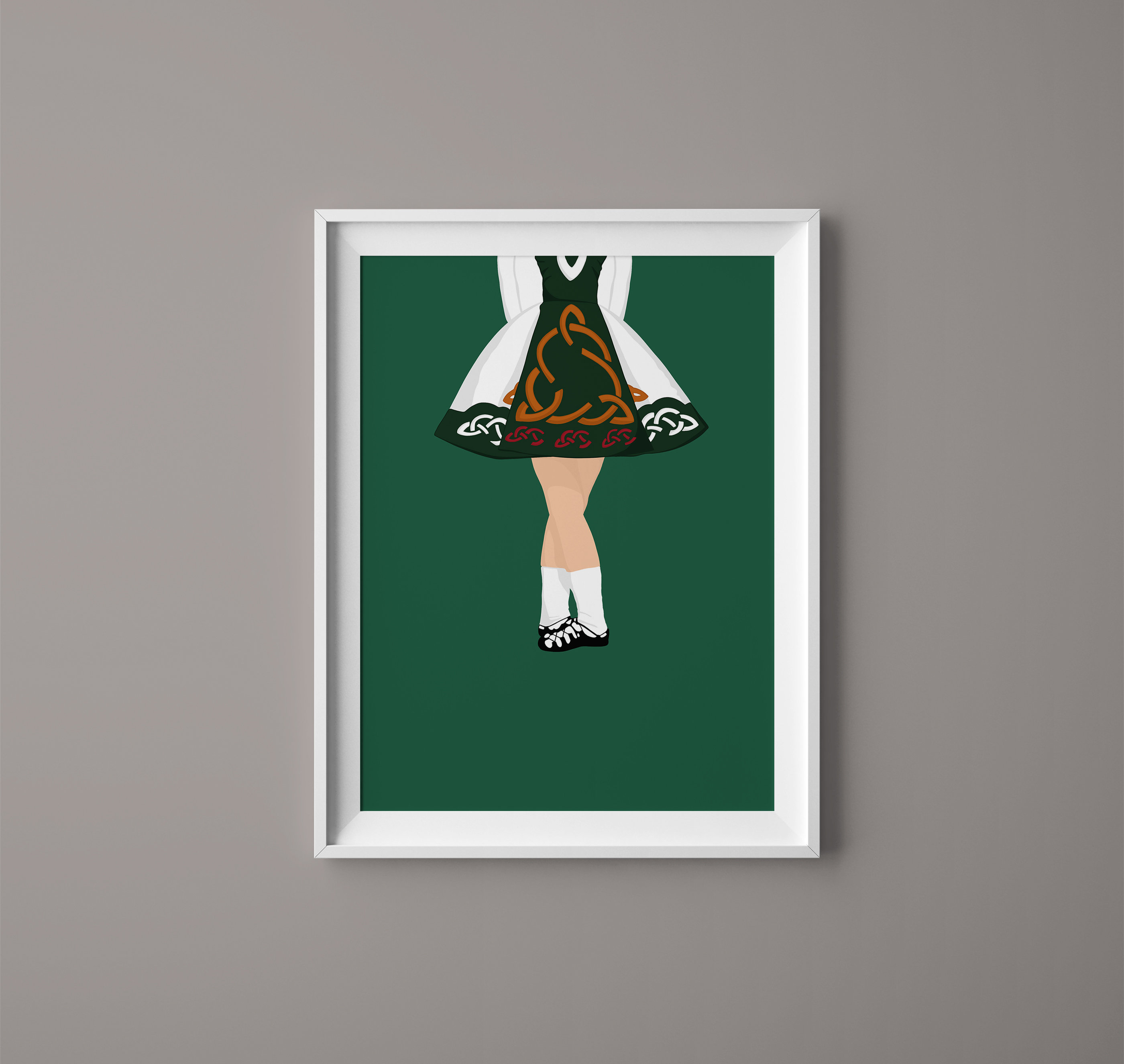 Irish Dancer Illustration Print / Art Gallery Wall Drawing | Etsy UK