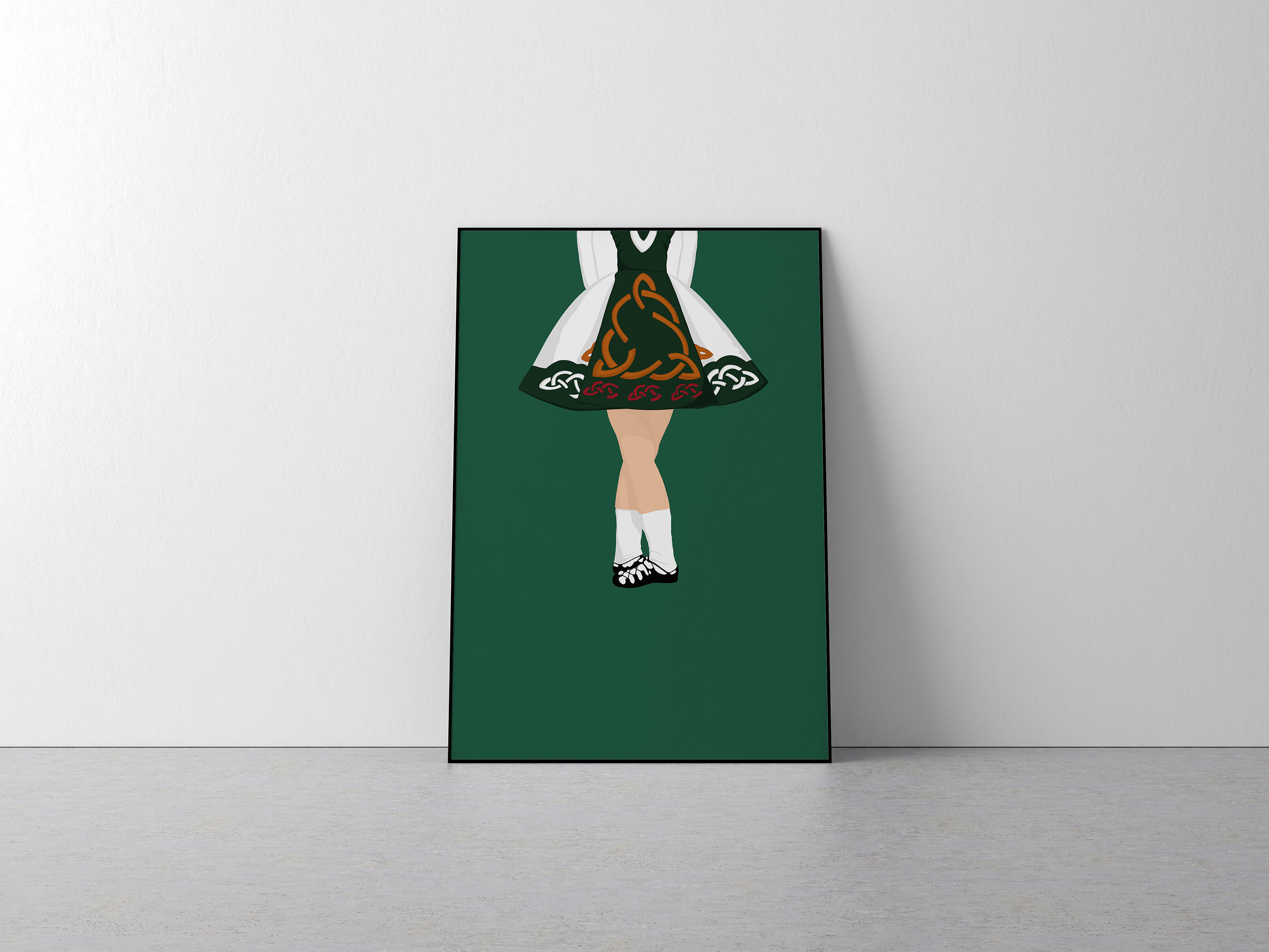 Irish Dancer Illustration Print / Art Gallery Wall Drawing | Etsy