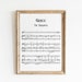 Grace Sheet Music Print the Dubliners Wall Decor Irish/ireland/lyric ...