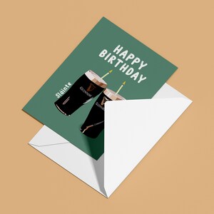 Happy Birthday Guinness Card Cheers Sláinte alcohol Beer Irish Language ...