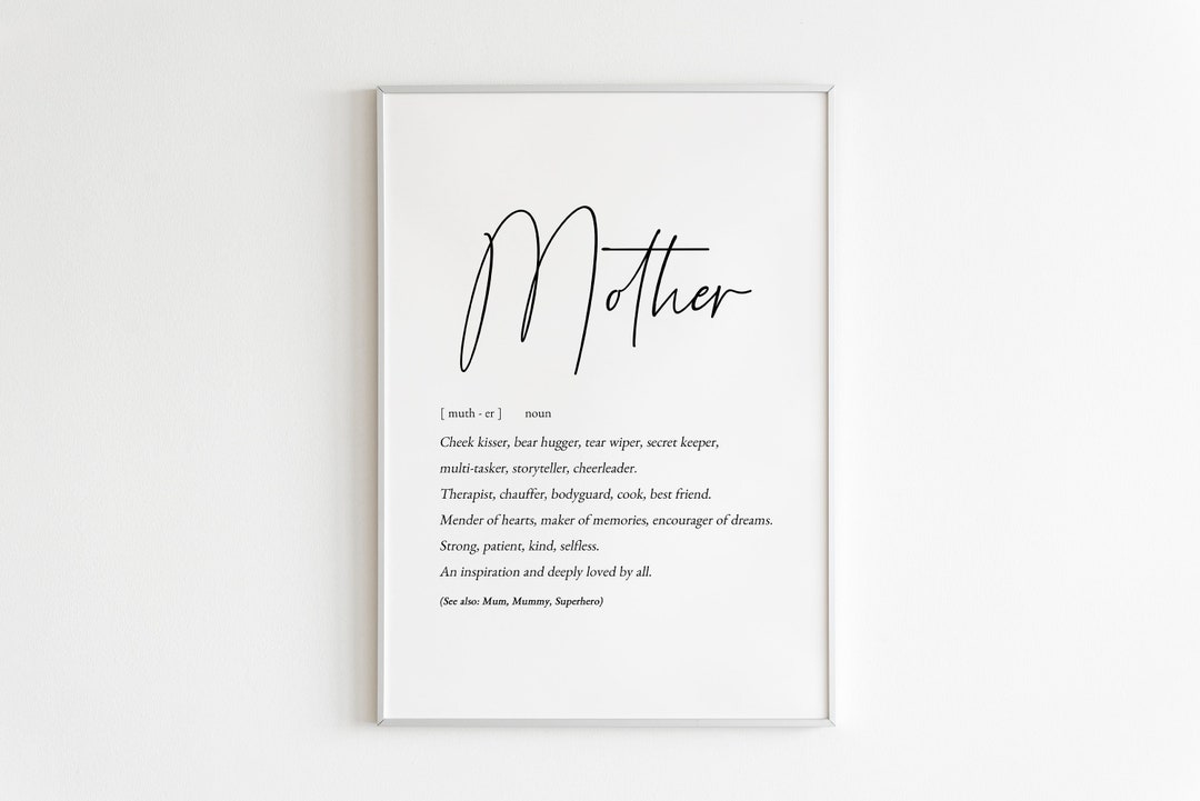 Mother Name Definition Words Mum / Mummy / Mammy / Christmas / Birthday ...