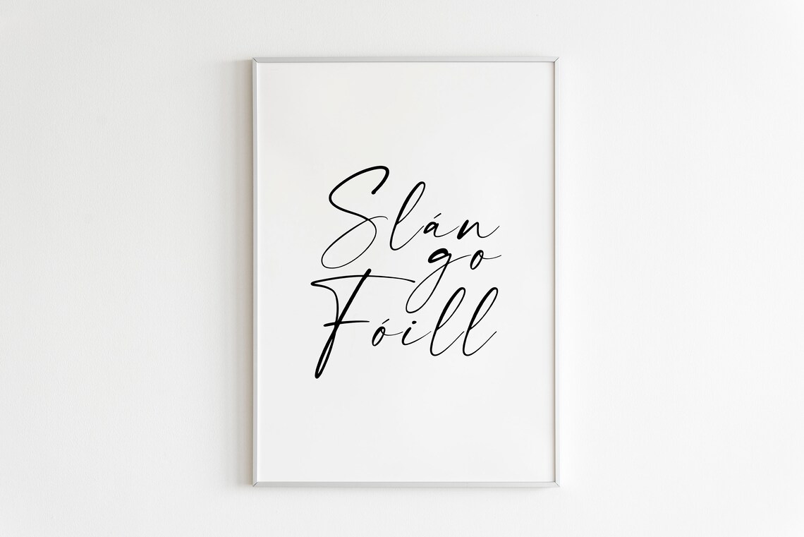 Slán Go Fóill Goodbye / Farewell for Now / Irish Language - Etsy UK