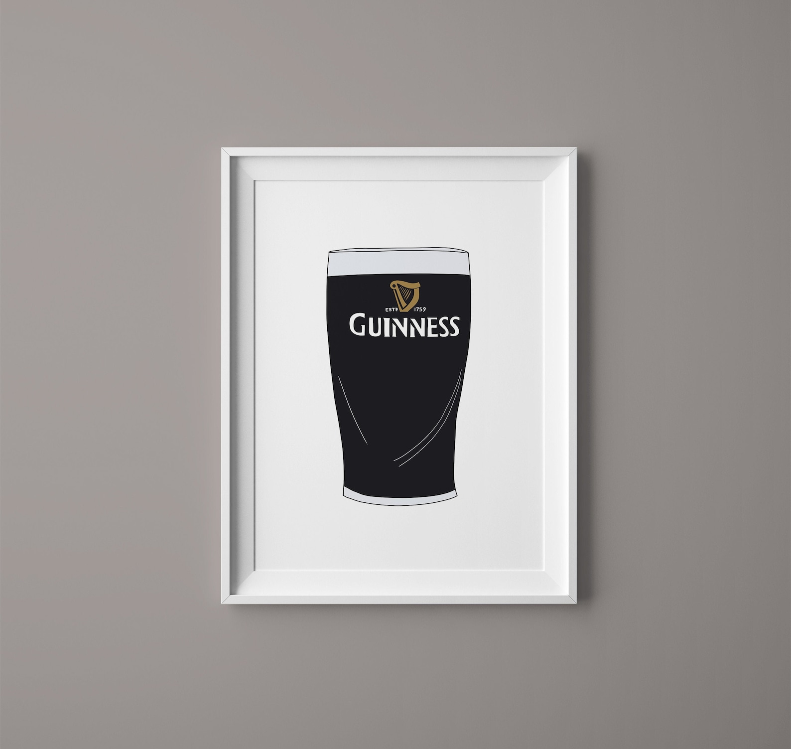 Pint of Guinness Irish Beer Print Gift Art Illustration | Etsy