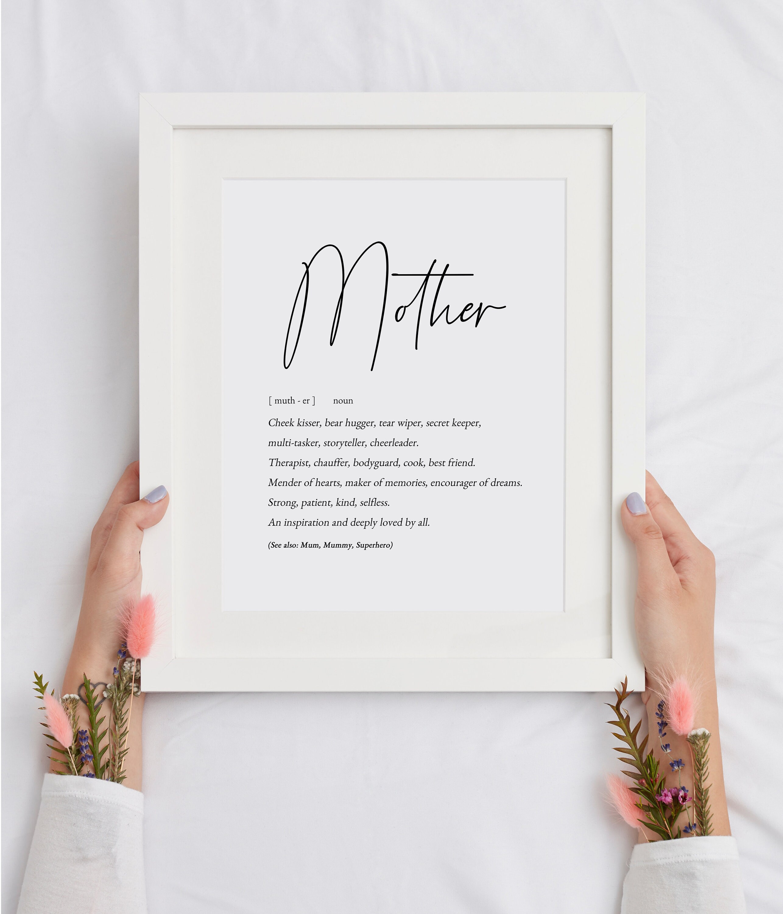 Mother Name Definition Words Mum / Mummy / Mammy / Christmas / - Etsy ...