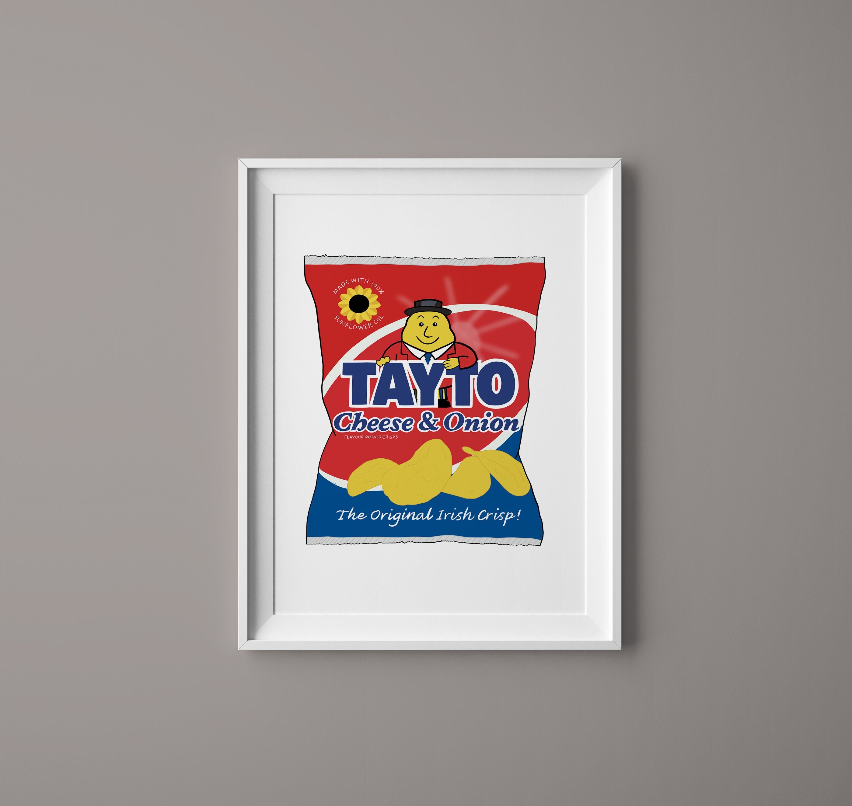 Tayto Crisps Cheese and Onion DIGITAL Print Gift Art Illustration ...