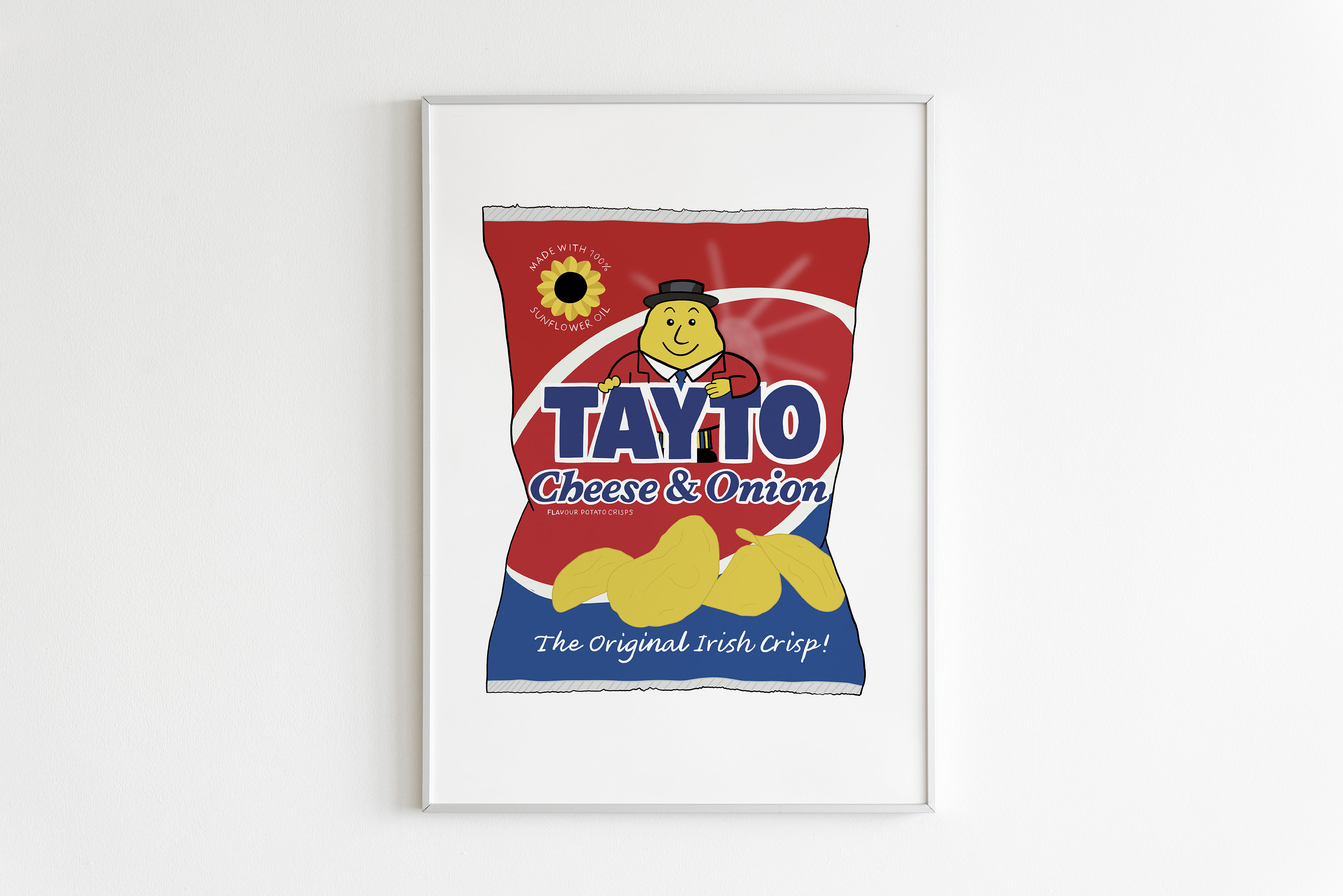 Tayto Crisps Cheese and Onion DIGITAL Print Gift Art Illustration ...