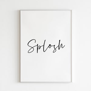SET OF 3 PRINTS Splish Splash Splosh Funny Bathroom Home - Etsy