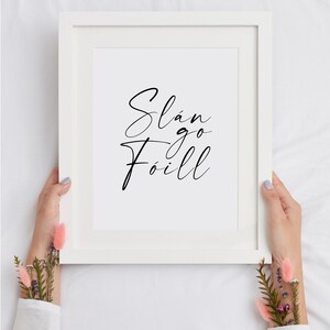 Slán Go Fóill - Goodbye / Farewell for Now / Irish Language Wall Art ...