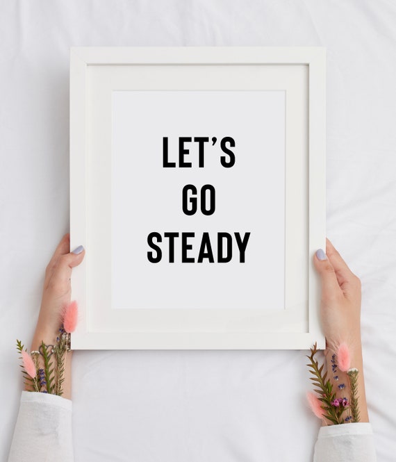 Let's Go Steady Print Wall Decor Irish Slang Saying Derry - Etsy
