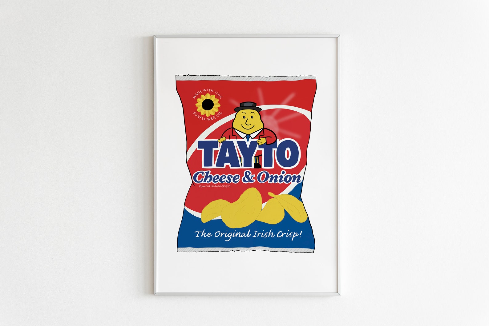 Tayto Crisps Cheese and Onion Print Gift Art Illustration - Etsy UK
