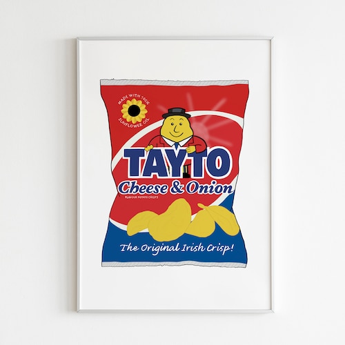 Tayto Crisps Cheese and Onion Print Gift Art Illustration - Etsy UK