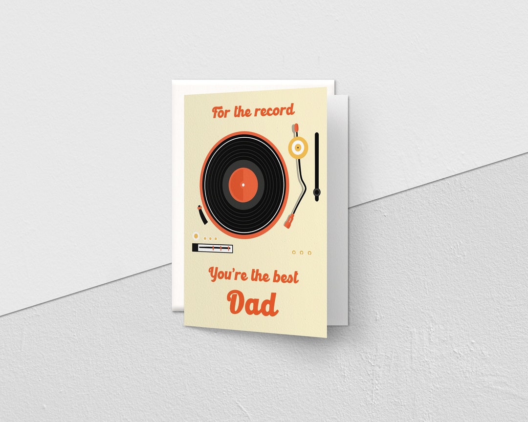 Father's Day Card / Dad Records / Vinyl Music Lover / for the Record ...